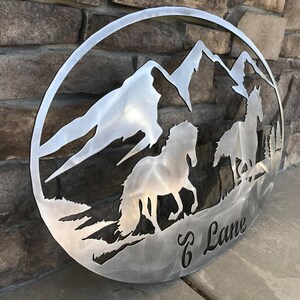 Ranch Entrance Metal Home Sign | High Definition Family Driveway Sign ...