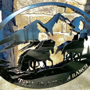 Ranch Entrance Metal Home Sign | High Definition Family Driveway Sign ...