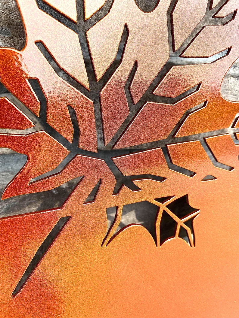 Autumn Leaves Wall Art Fall is Falling Metal Decoration | Etsy