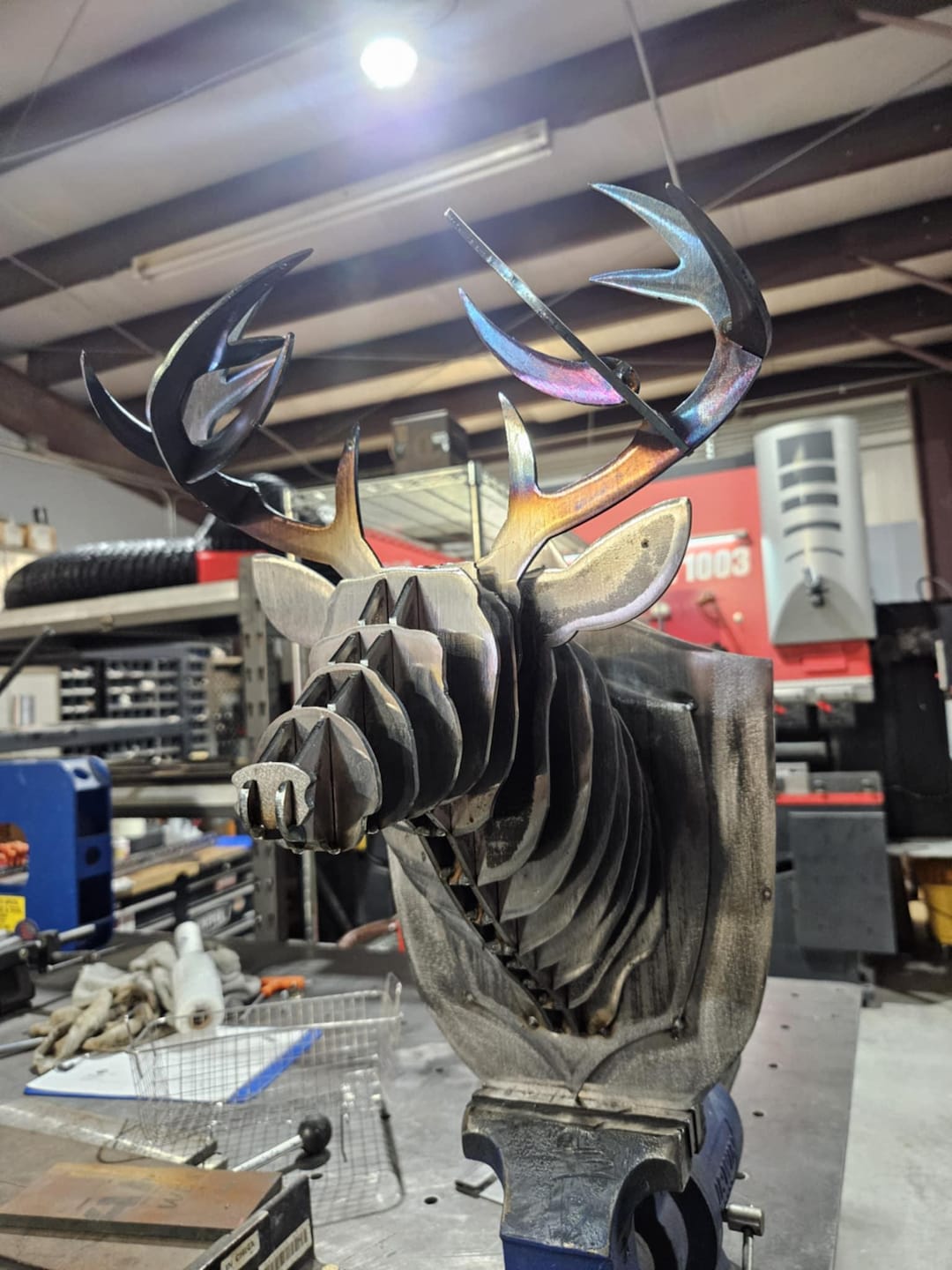 3D Weld-it Deer Head Puzzle Kit – Mild Steel Sculpture Project (1/8", 3 ...