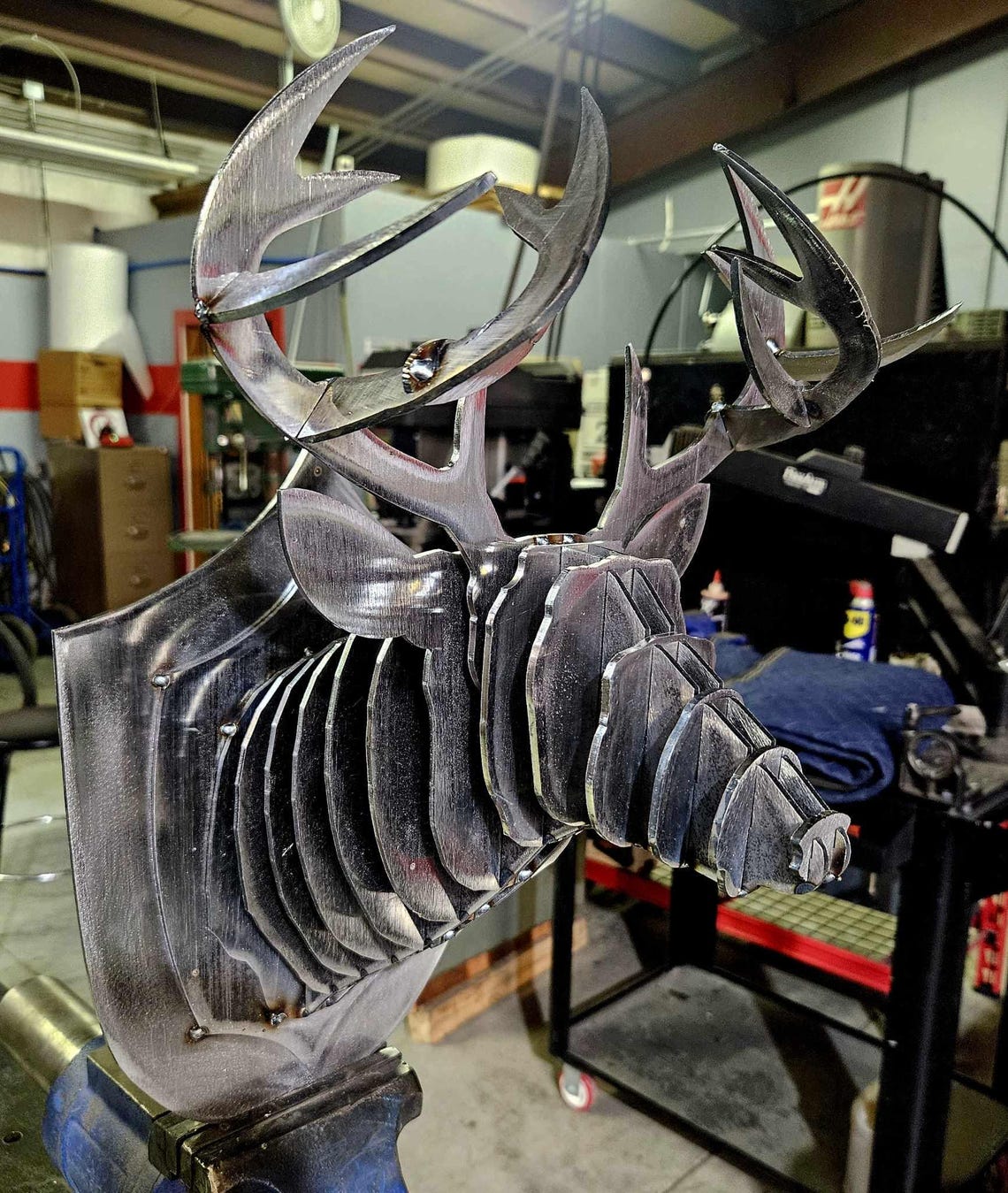 3D Metal Deer Mount DXF File: Weld-together CNC Project (digital ...