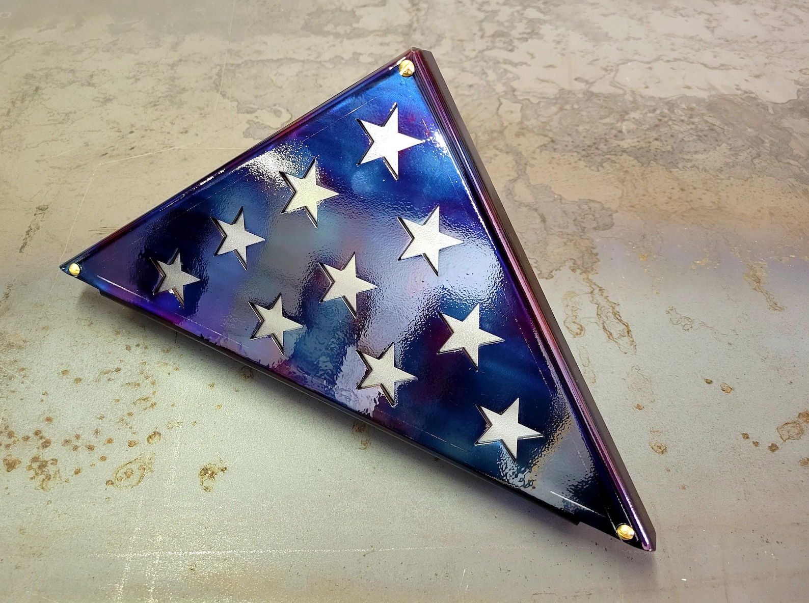 Folded Flag DXF File – Patriotic Triangle Display – CNC Metal Art ...