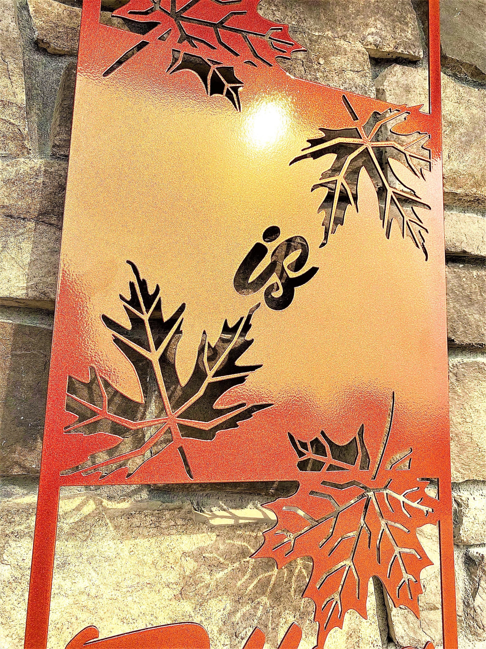 Autumn Leaves Wall Art Fall is Falling Metal Decoration | Etsy