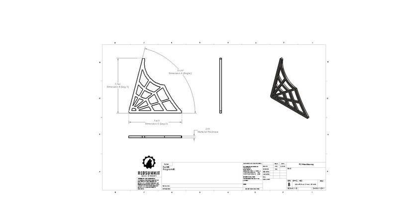 Custom Spider Web Gusset DXF File | Personalized Corner Bracket CAD ...