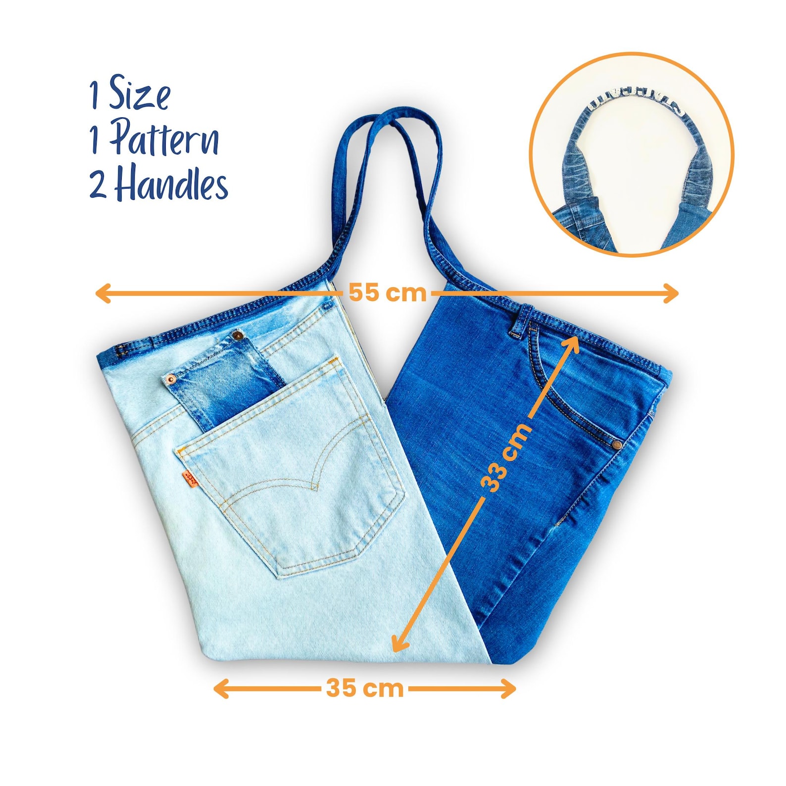 Bag Sewing Pattern Pdf, V-shape Shopper, Patchwork + Diagonal Stripes ...
