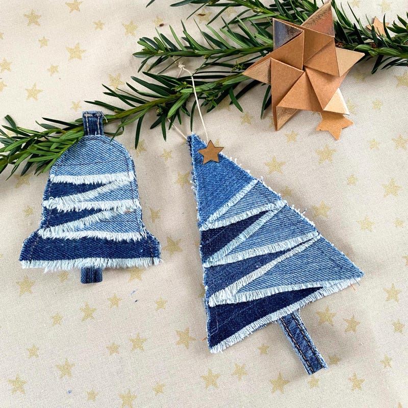 Denim Jacket Ornament - Etsy UK