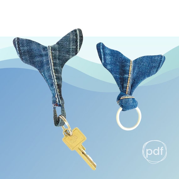 Keychain Pattern / Upcycling Denim / Whale Sewing Pattern - Etsy