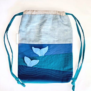 Drawstring Bag Pattern, 3 Diff. Sizes, Lined Drawstring Backpack Sewing ...