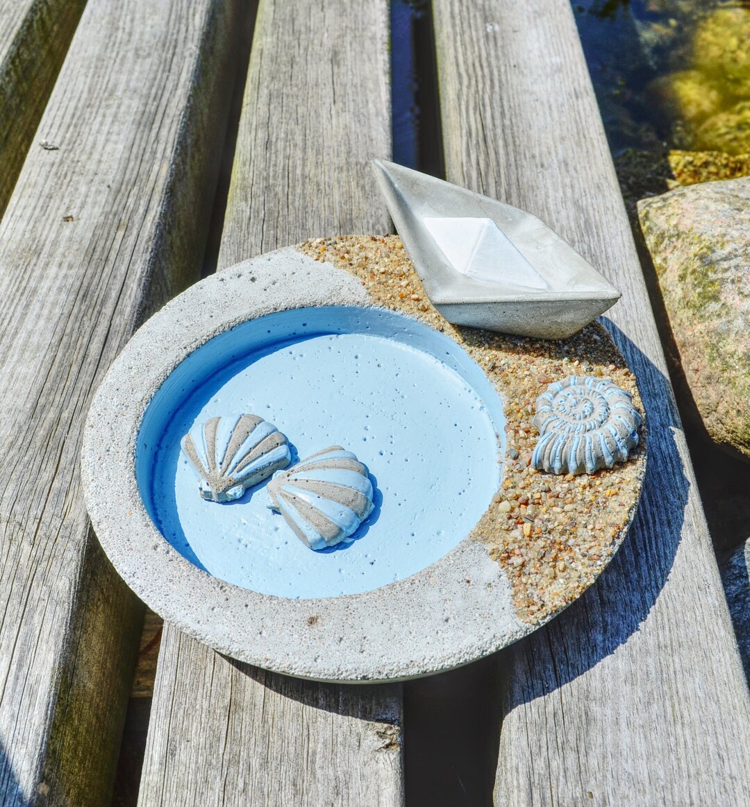 Maritime Concrete Insect Waterer With Paper Boat No. 2. Help for ...