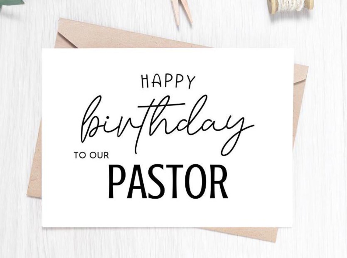 Birthday Card for Pastor, Happy Birthday to Our Pastor Card, Birthday Card for Church Pastor ...
