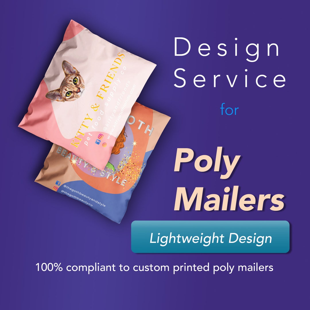 Poly Mailer Design Service / Packaging Lightweight Design - Etsy España