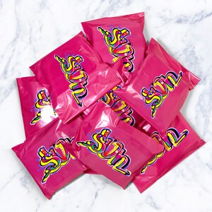 Custom Hot Pink Poly Bags, Full Color Print Personalized Packaging ...