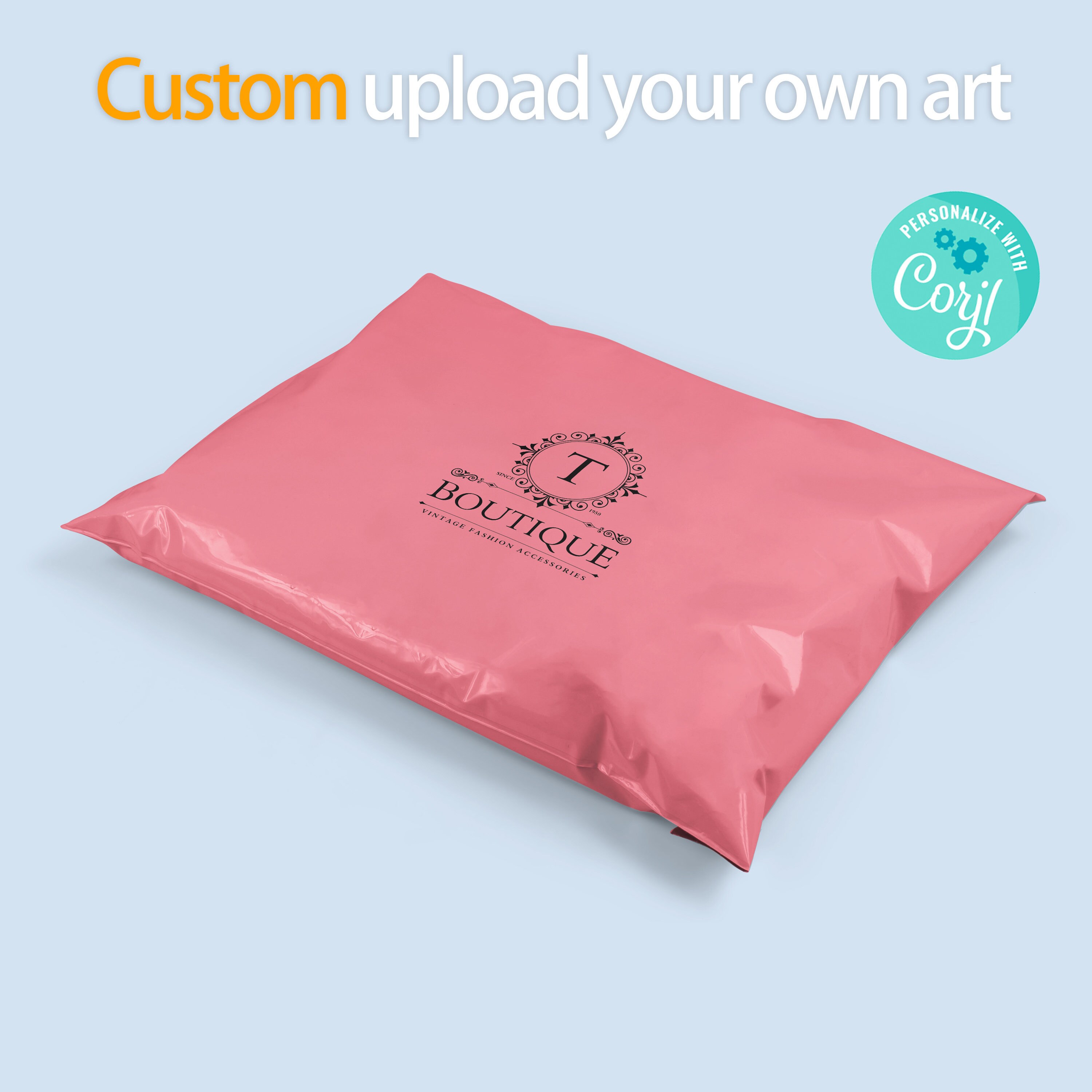 Pink Poly Bags Custom Full Color Print Personalized - Etsy