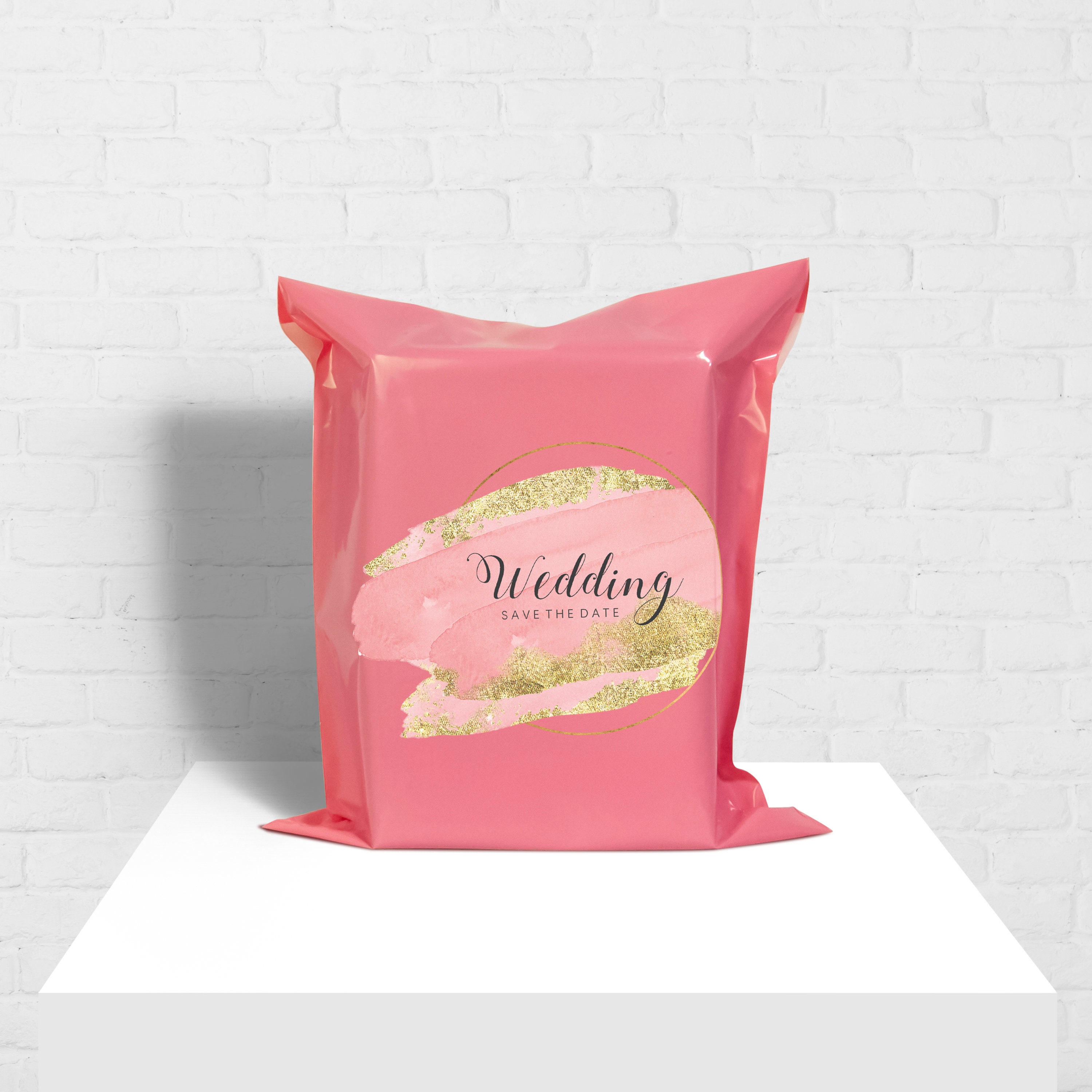 Pink Poly Bags Custom Full Color Print Personalized - Etsy