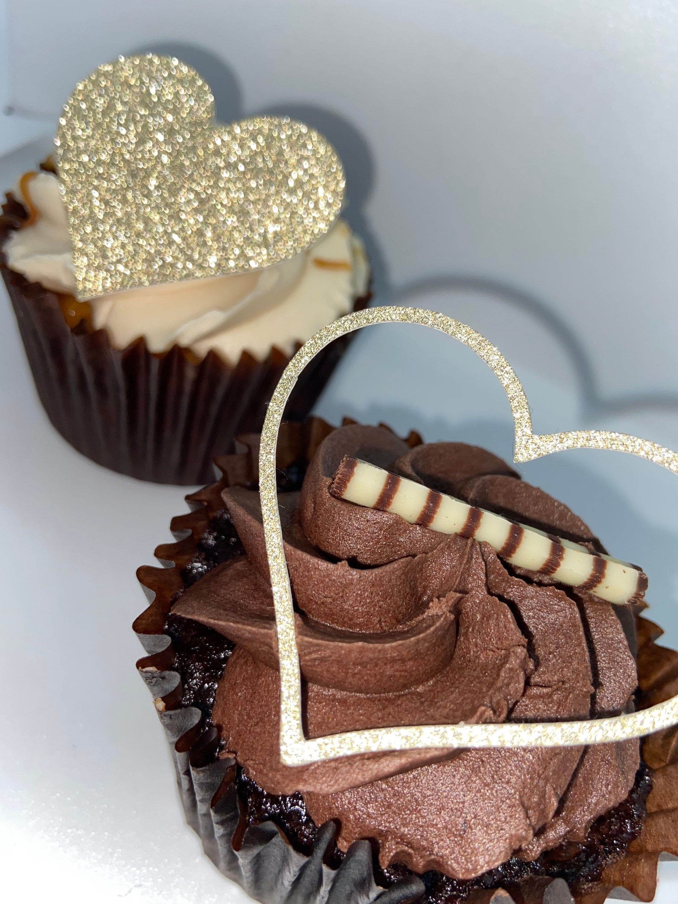 Cupcake Toppers pack of 6 Cake Toppers 6cm 7cm Glitter - Etsy UK