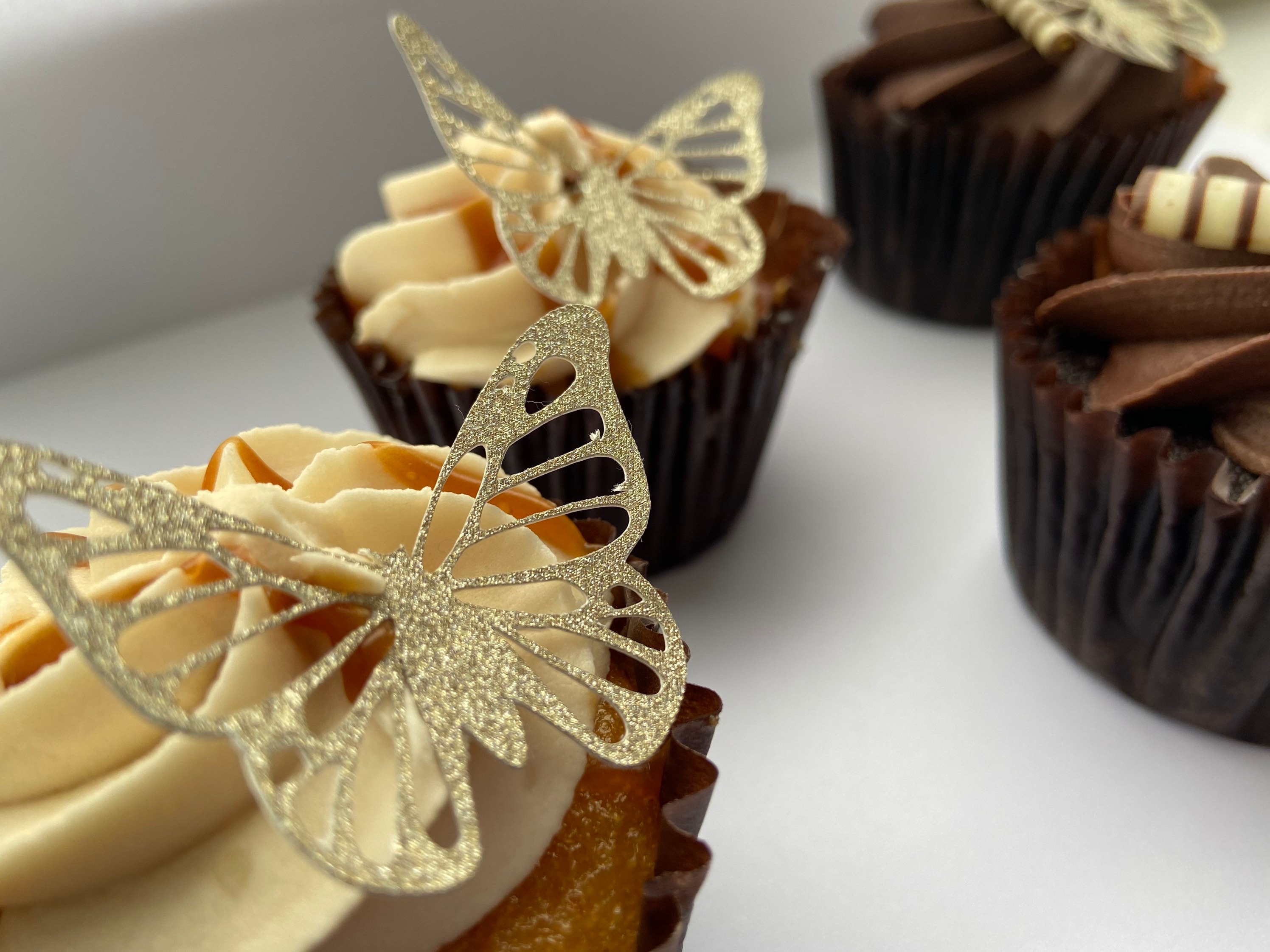 Cupcake Toppers pack of 6 Cake Toppers 6cm 7cm Glitter - Etsy UK