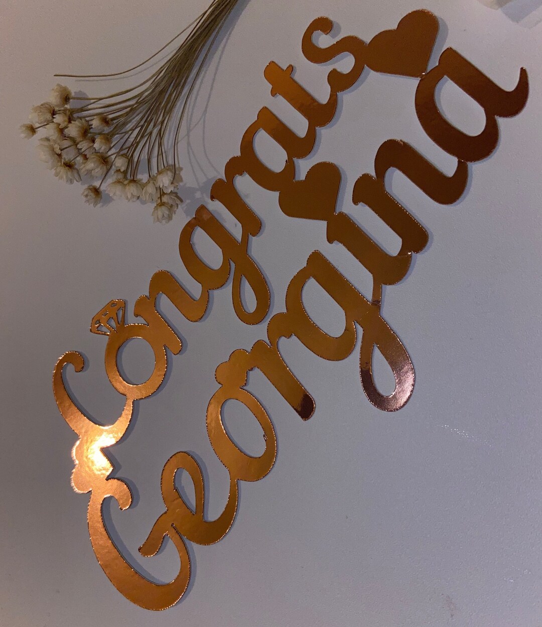 Congrats Topper, Engagement Cake Topper, Congratulations Cake Topper ...