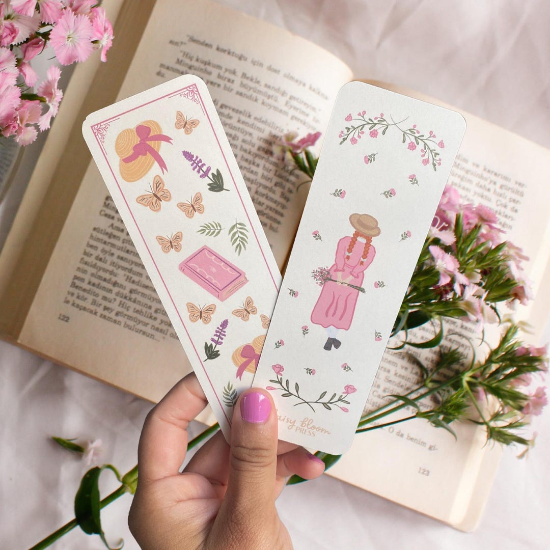 Anne of Green Gables Bookmark Set Pastel Floral Bookish Gift Kindred ...