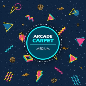 Retro Arcade Carpet Pattern Seamless / Repeating Image 80s Memphis ...