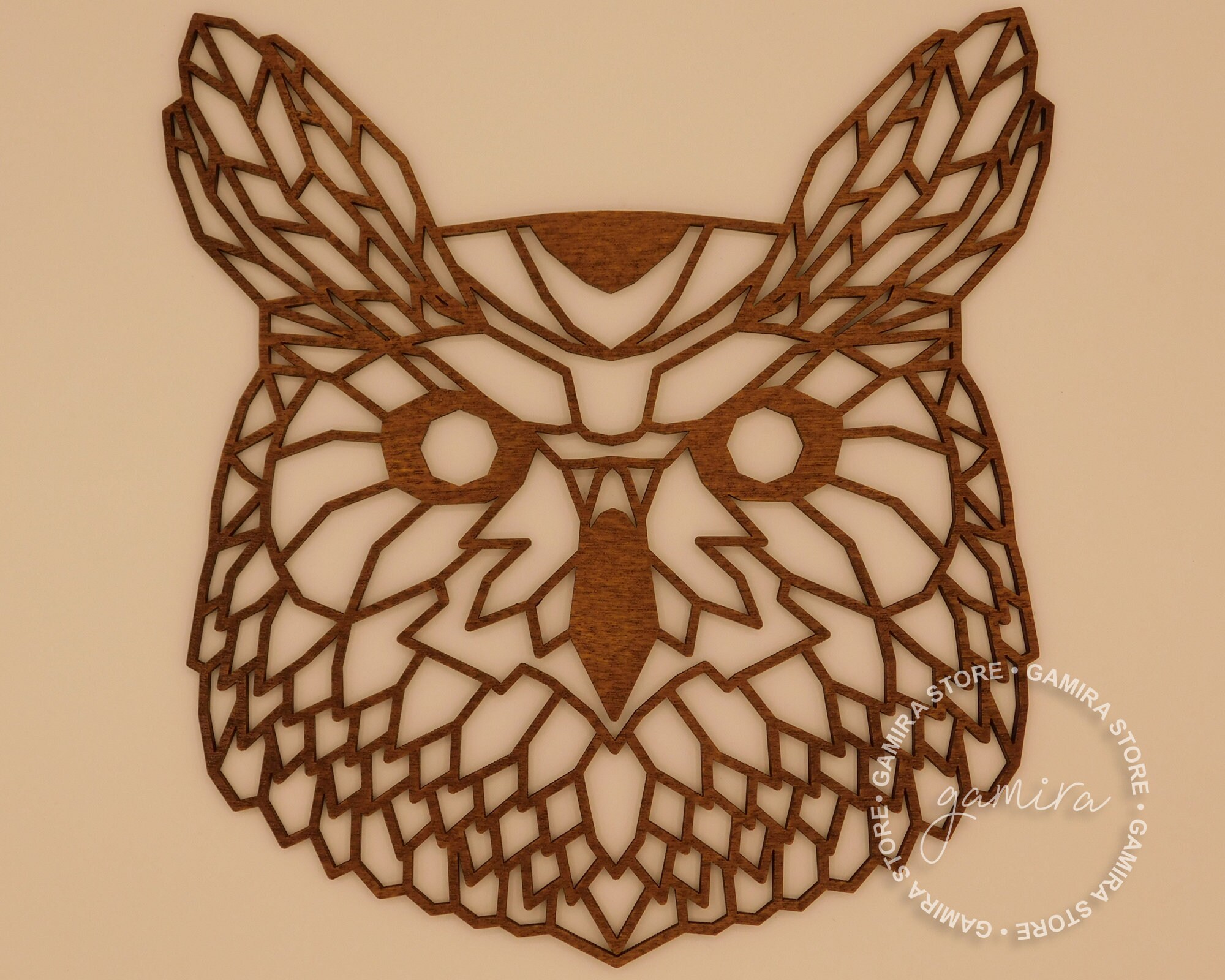 Owl Geometric Wood Wall Art Owl Wall Decor Wood Wall Decor Kid's Room ...