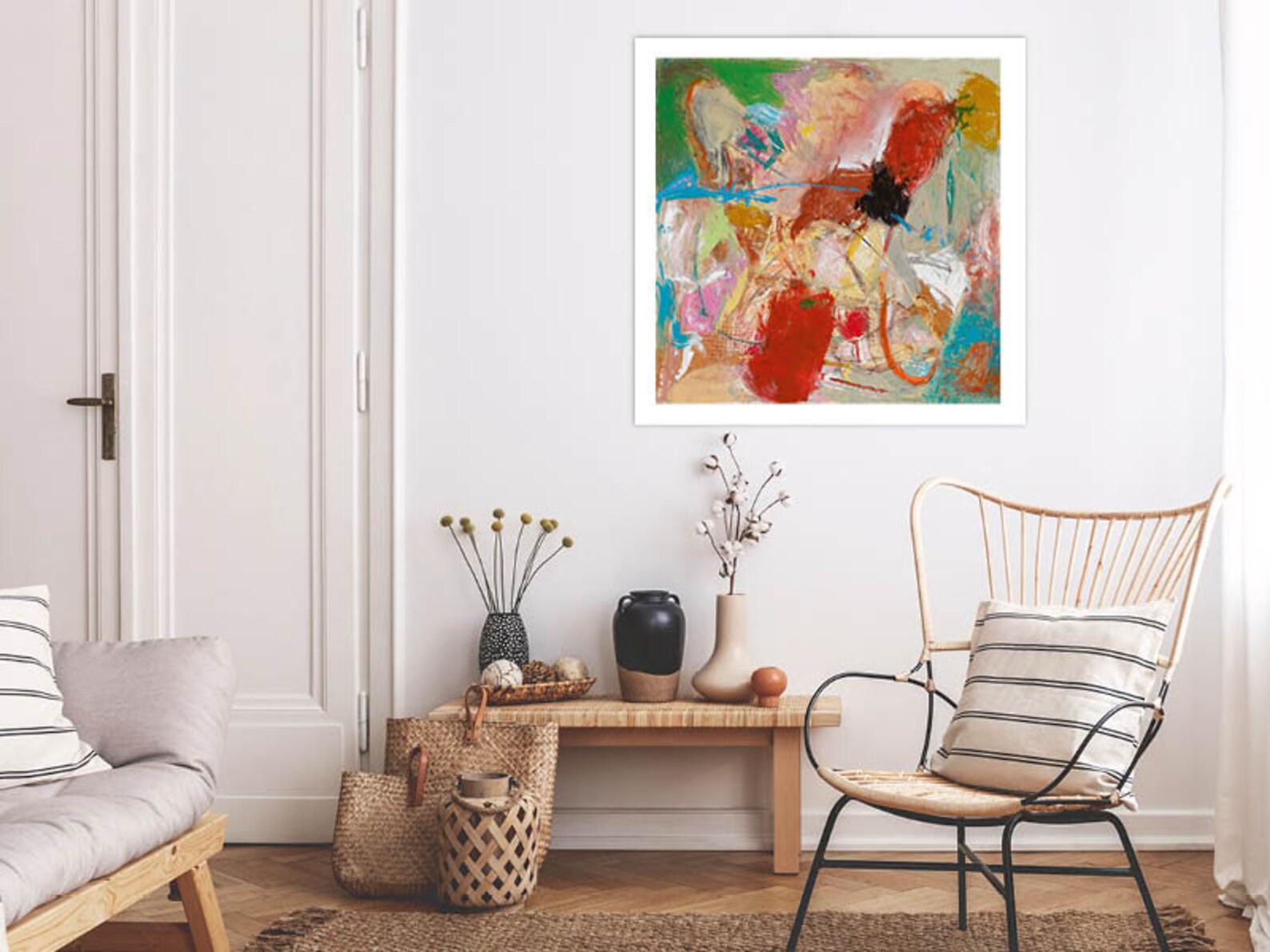 Colored Canvas Print on Canvas Big Wall Décor Abstract Art - Etsy
