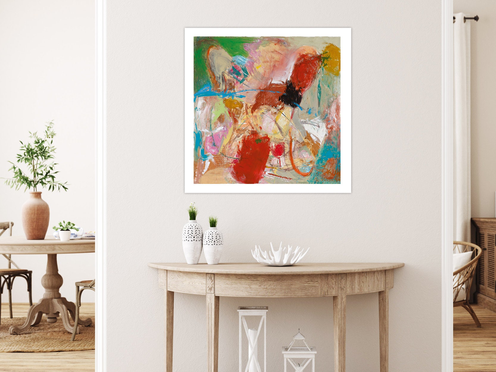 Colored Canvas Print on Canvas Big Wall Décor Abstract Art - Etsy