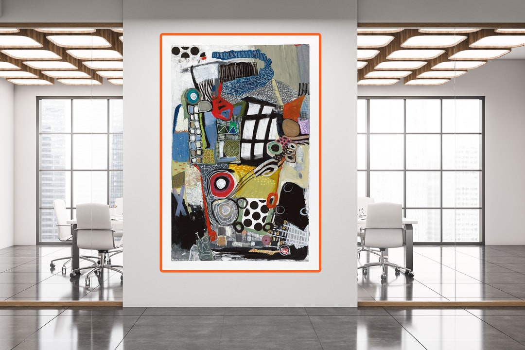 Breaking Boundaries - Bold Abstract Painting, Modern Expressionism Art ...