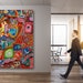 Over the Rainbow - Abstract Expressionism Canvas Print, Modern Home ...