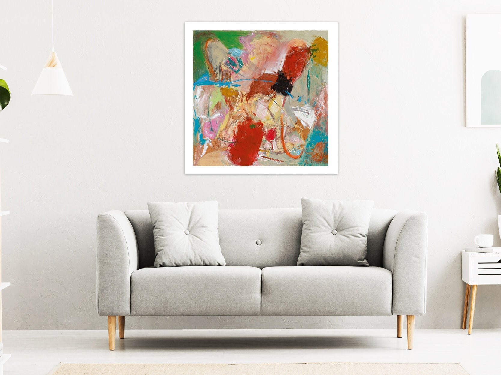 Colored Canvas Print on Canvas Big Wall Décor Abstract Art - Etsy