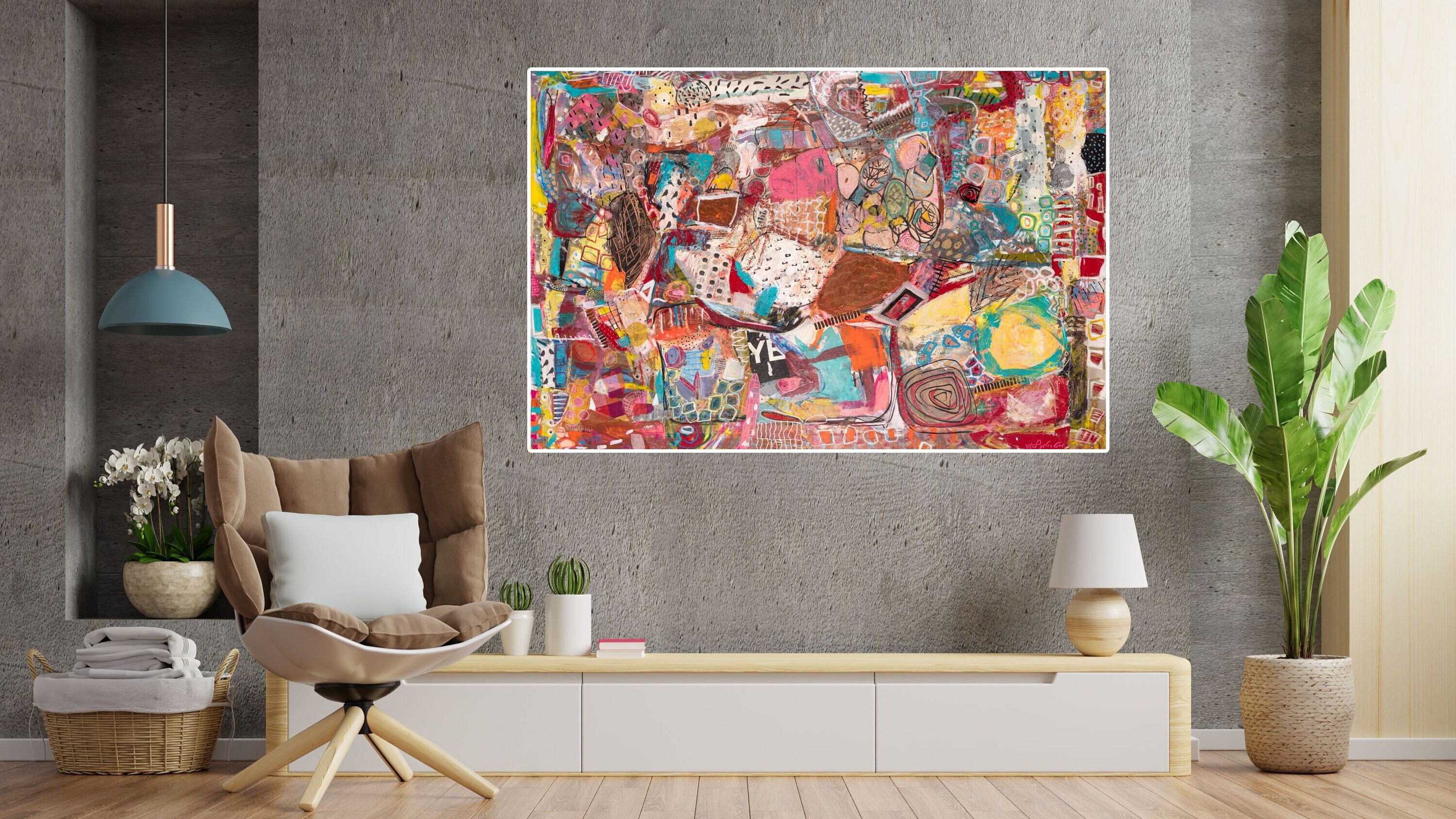 Original Art Print Oversize Abstract Wall Art Print on - Etsy