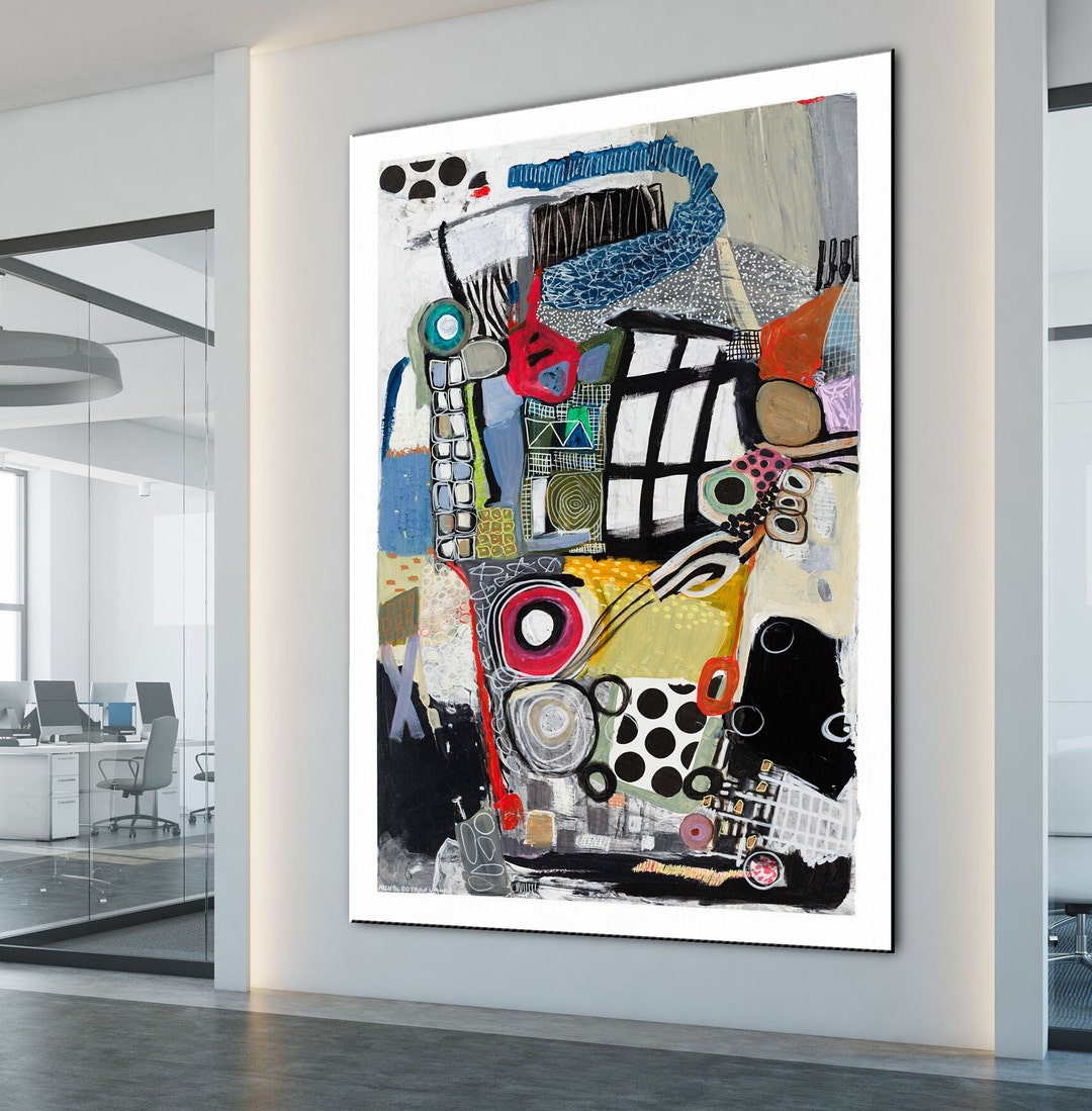 Breaking Boundaries - Abstract Expressionism Art Print, Modern Collage ...