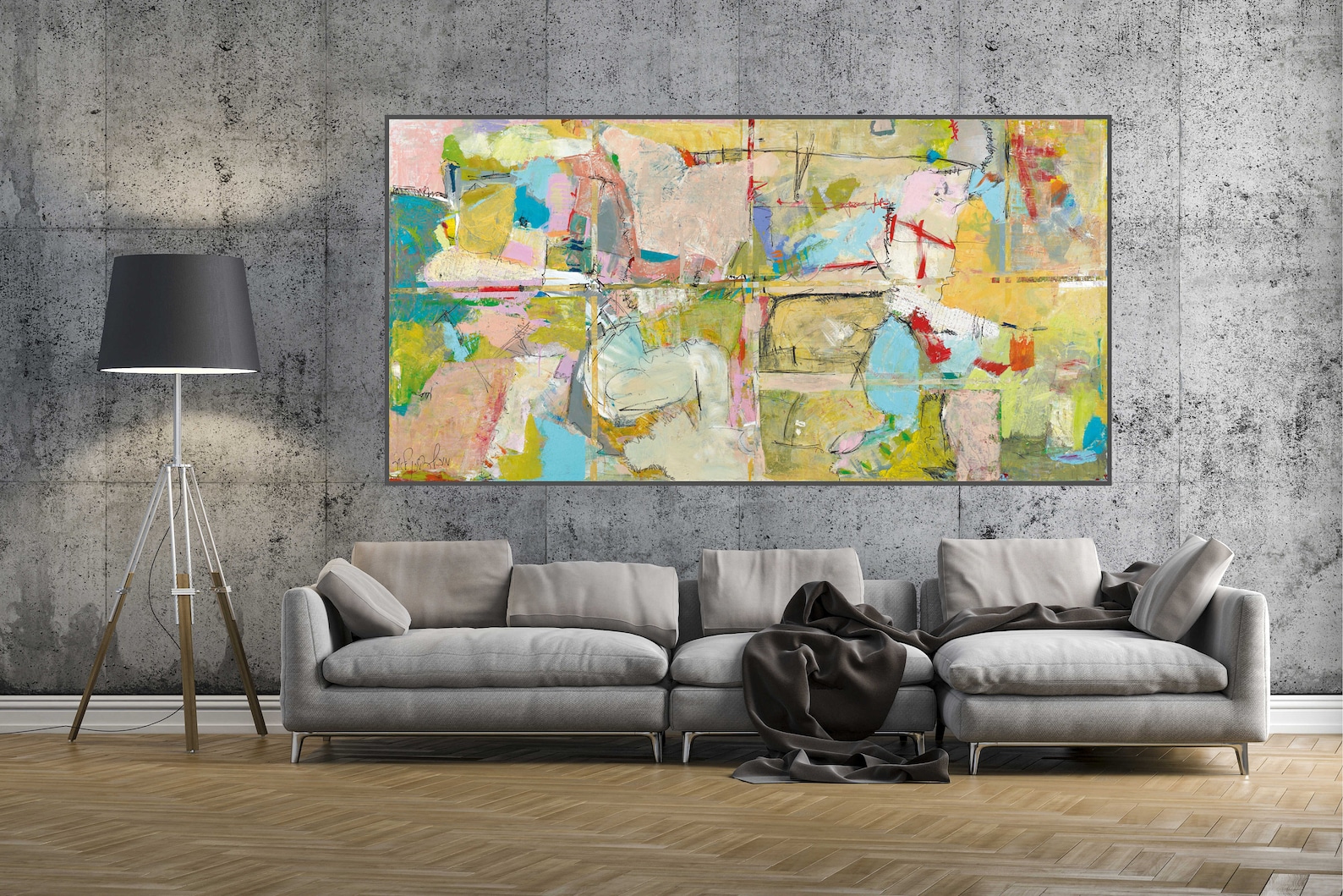 Long Canvas Art Original Painting Print on Canvas Large - Etsy