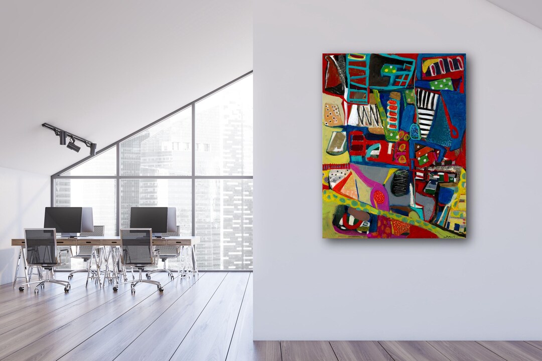 VORTEX OF LIFE - Abstract Expressionism Canvas Print, Modern Collage ...