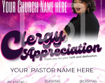 DIY Church Flyer Template for Canva Pastor Appreciation, Church ...