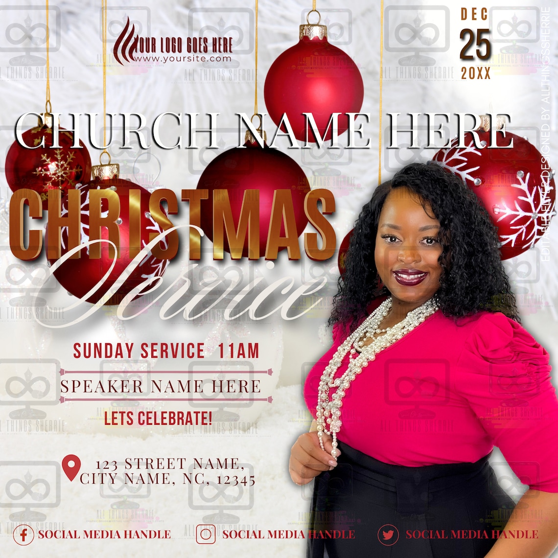 DIY Church Flyer Template for Canva Pastor Appreciation, Church ...