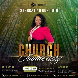 DIY Church Flyer Template for Canva Pastor Appreciation, Church ...