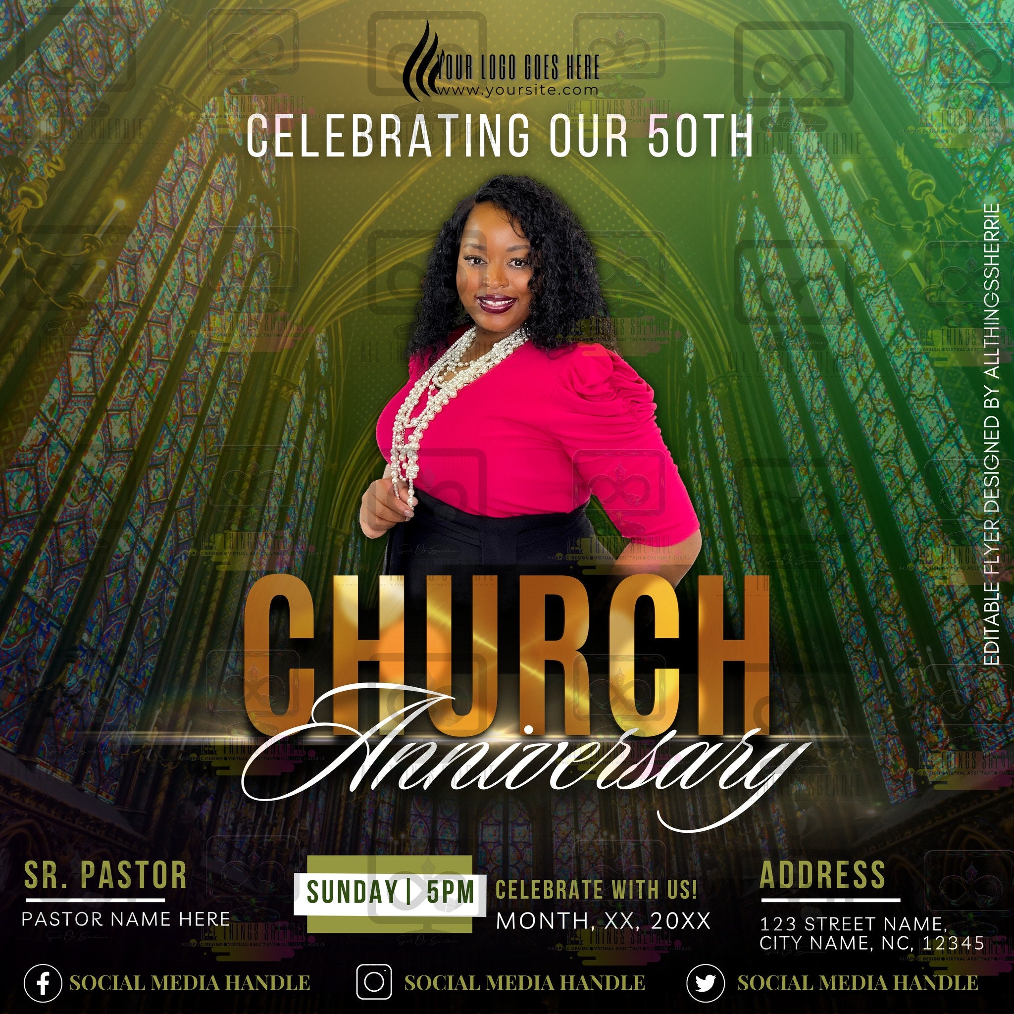 DIY Church Flyer Template for Canva Pastor Appreciation, Church ...