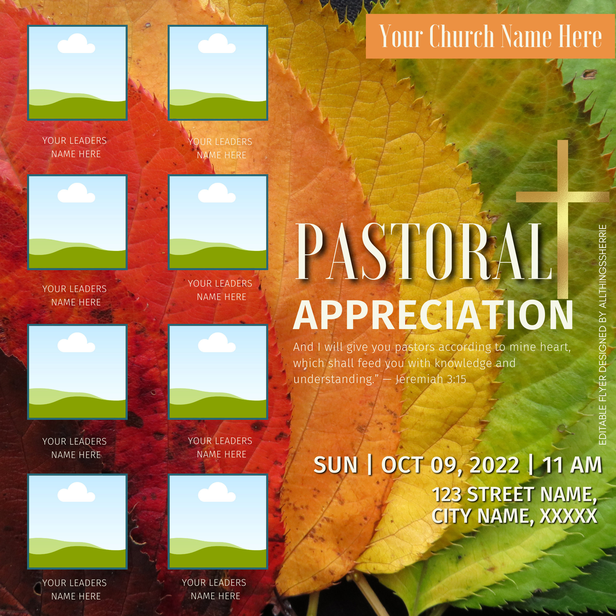DIY Church Flyer Template for Canva Pastor Appreciation - Etsy