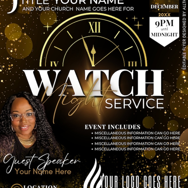 Watch Night Service Flyer - Etsy