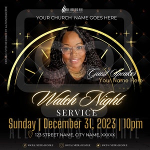 Watch Night Service Flyer - Etsy