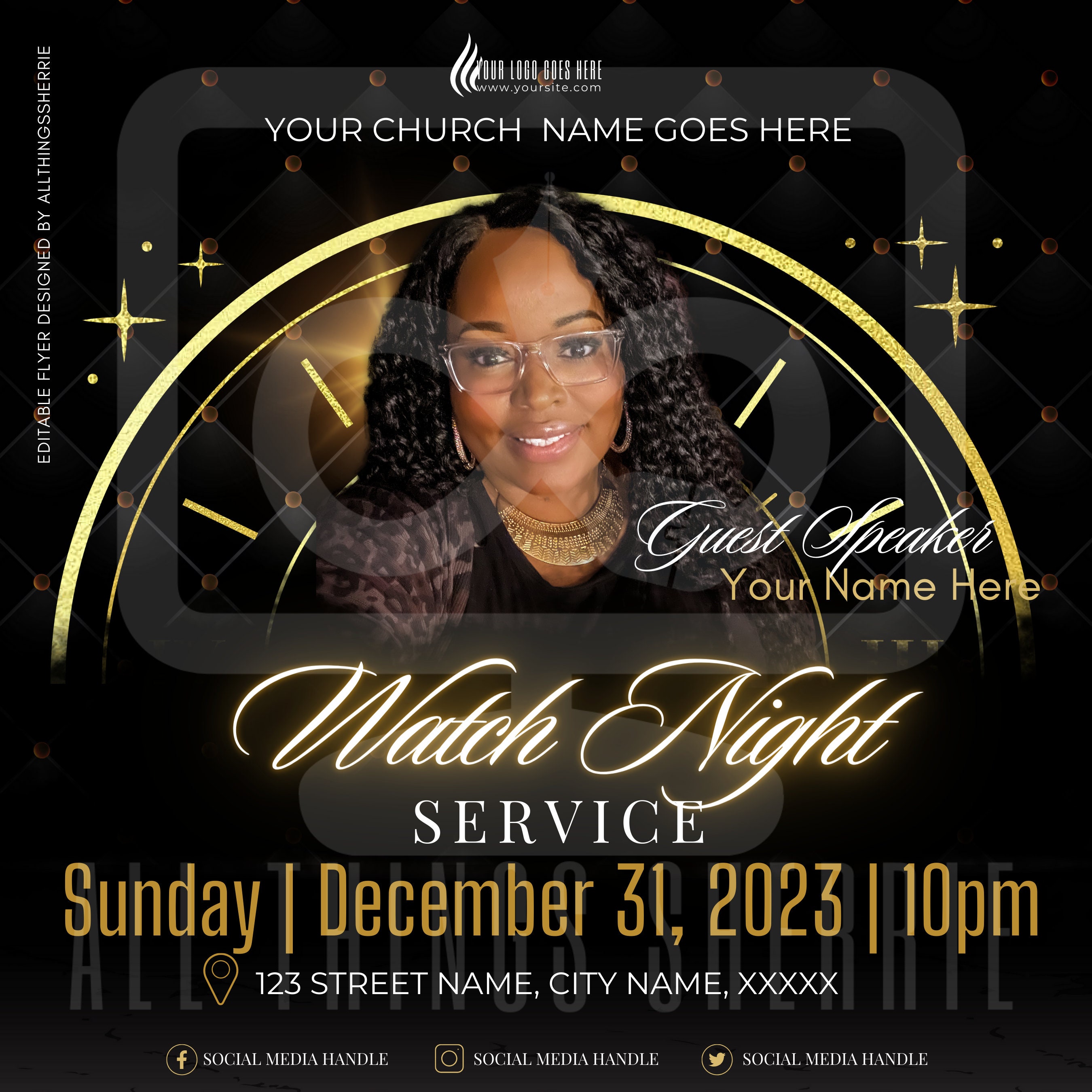 Watch Night Service Flyer Template Watch Night Service Flyer
