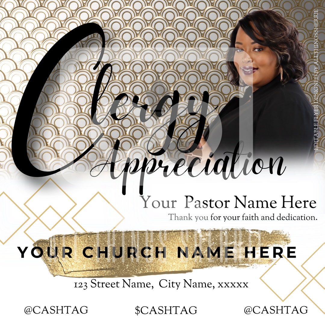 Church Flyer Template: Pastor Appreciation, Canva Editable (digital ...