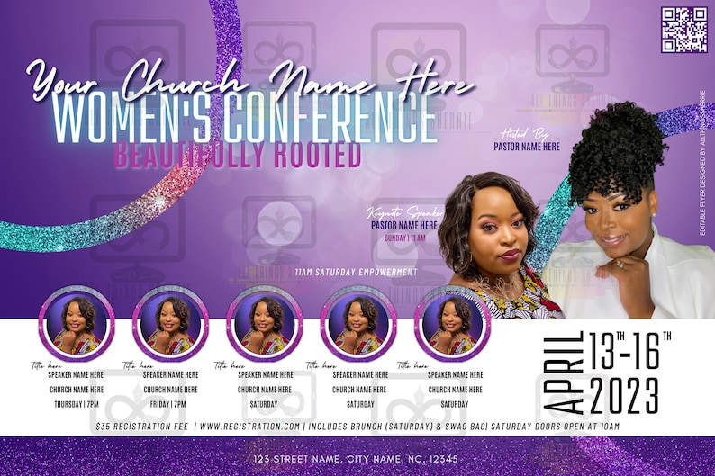 DIY Church Conference Flyer Templates: Pastor Appreciation (canva ...