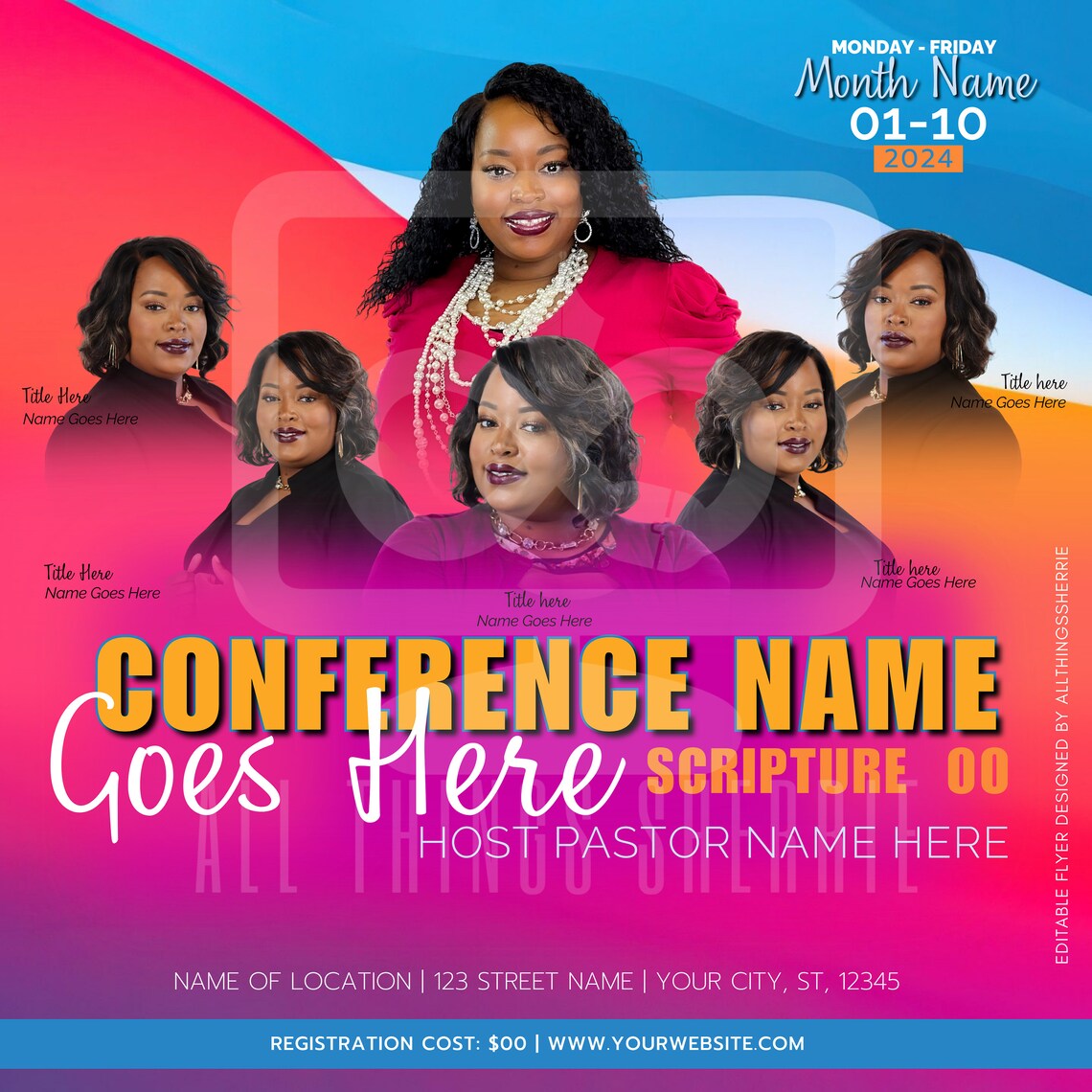 DIY Church Flyer Template for Canva Pastor Appreciation, Church ...