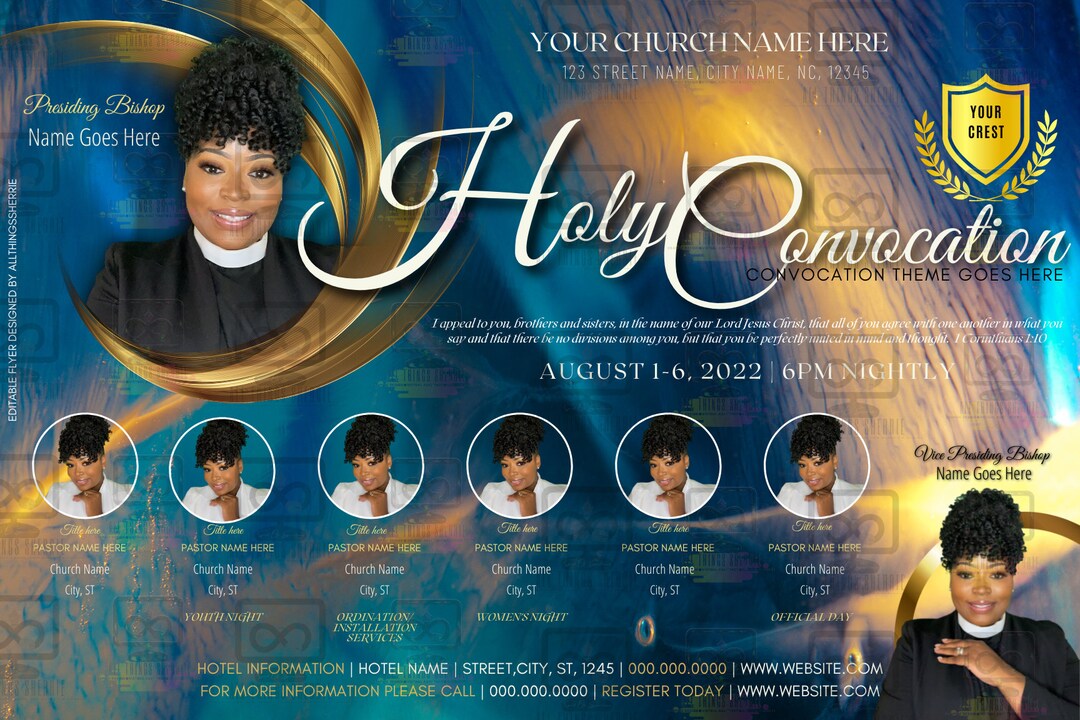 DIY Church Flyer Template: Pastor Appreciation, Conference (canva ...