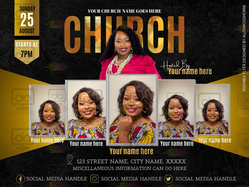 3 DIY Church Flyer Templates for Canva Pastor Appreciation, Church ...