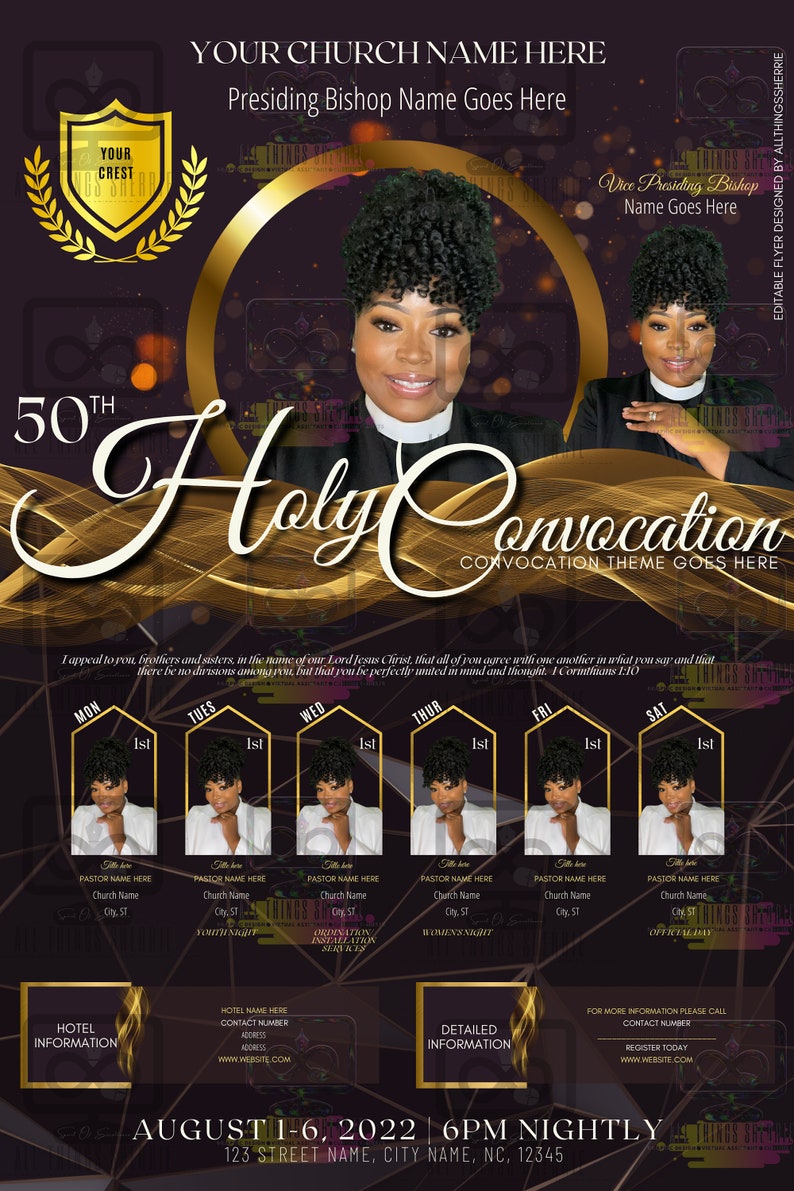 DIY Church Flyer Template for Canva Pastor Appreciation, Church ...