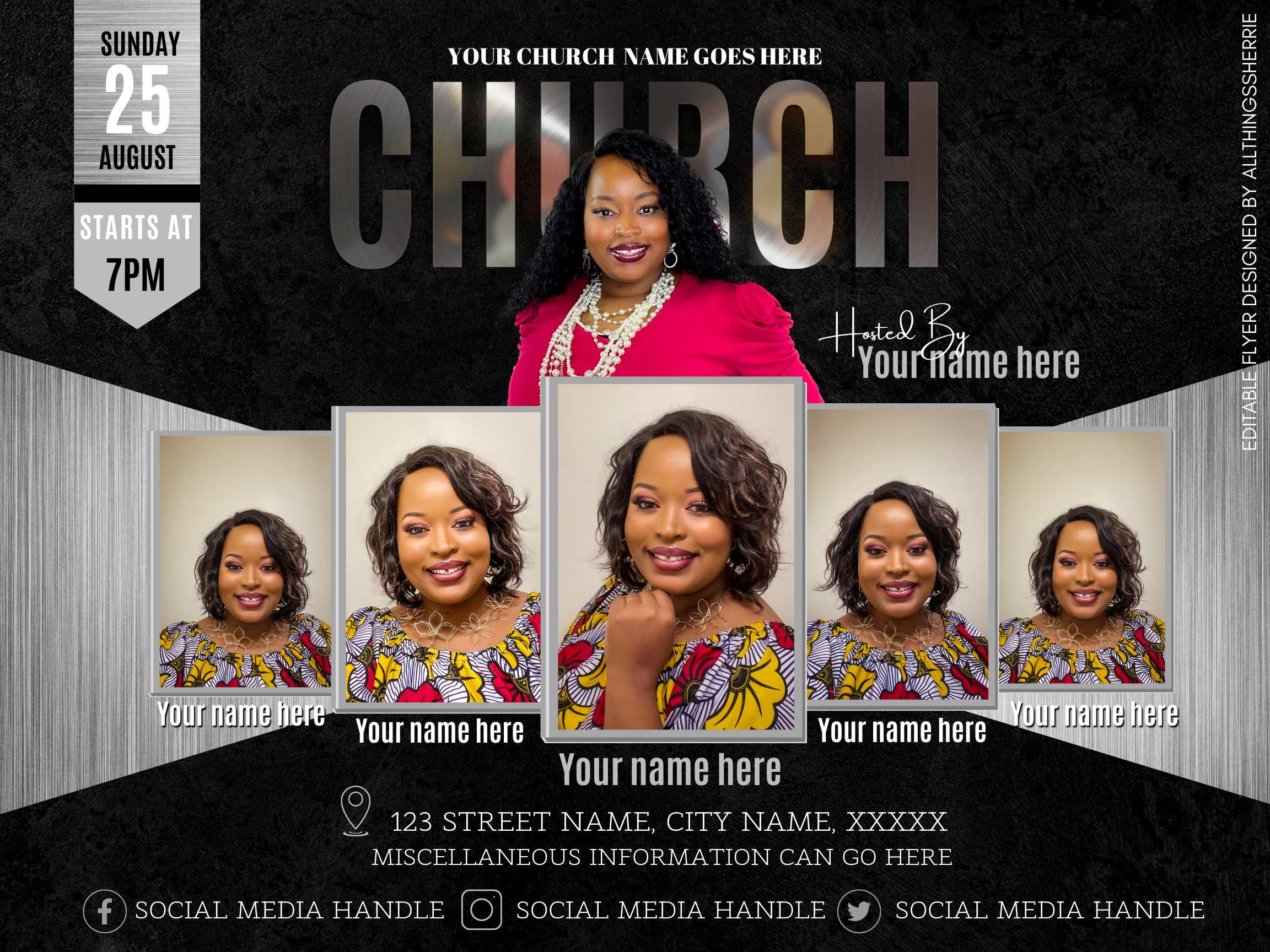 3 DIY Church Flyer Templates for Canva Pastor Appreciation, Church ...