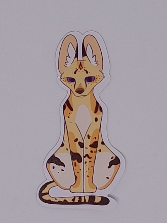 Serval Sticker Cute Stickers Scrapbook Stickers Planner | Etsy