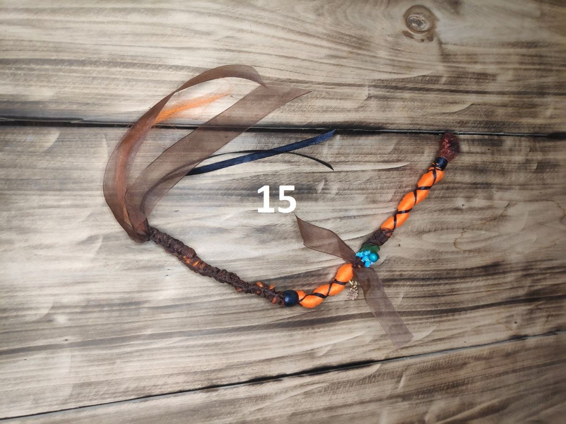 ONE Decoration for Dreadlocks Mandala Style One End With Feathers and ...